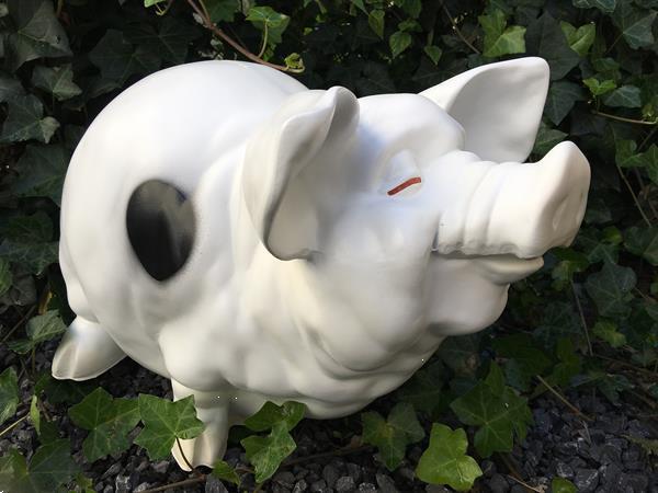 Varken Groot Wit Polystone Als spaarVarken Kopen | Overige Tuin en Terras