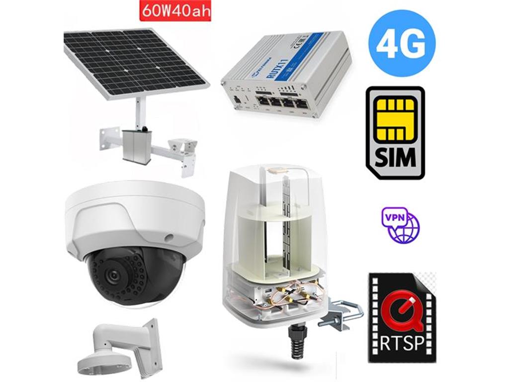 4G IP Camera Set, Zonnepaneel, Rtsp, VPN, IP67 Router Kopen ...