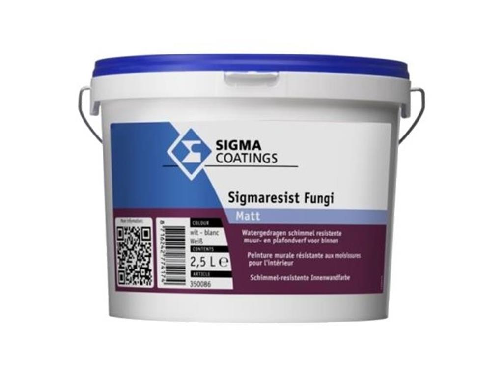 Sigma Sigmaresist Fungi Matt 2,5L (RAL 9016 | Verkeerswit) Kopen ...