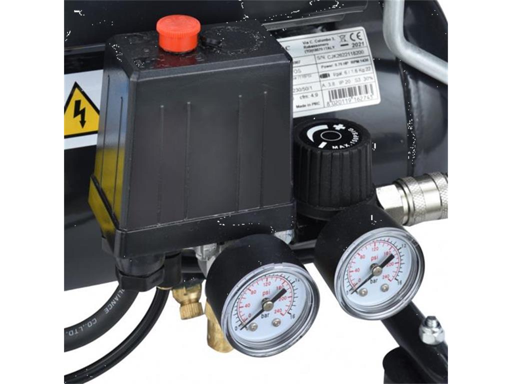 Silent / Lownoise Compressor 0,56kW 230V 8 Bar 6L Tank ZionA Kopen ...
