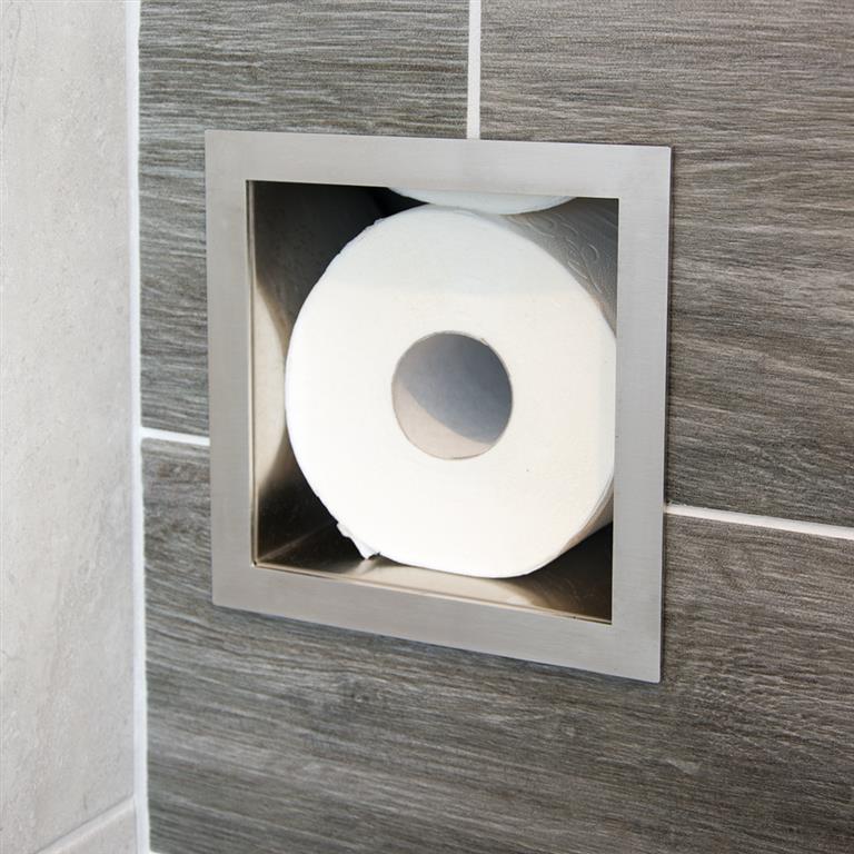 Inbouw Reserve Rolhouder met toiletRolhouder Geborsteld RVS Kopen ...