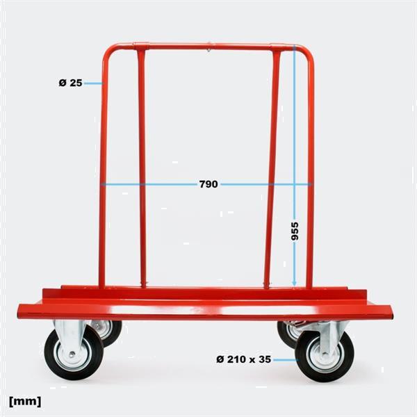 Platformwagen Magazijnkar Platenwagen Tot 800 Kg met 4 Wiele Kopen ...