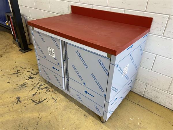 RVS Polyethylene PE WerkKast Kast Snijtafel 2 Klapdeuren 110 KoPen ...