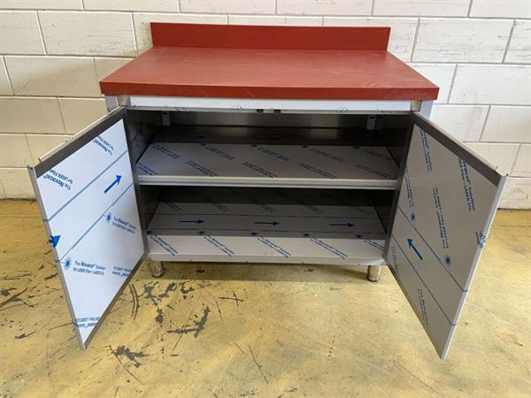 RVS Polyethylene PE WerkKast Kast Snijtafel 2 Klapdeuren 110 KoPen ...