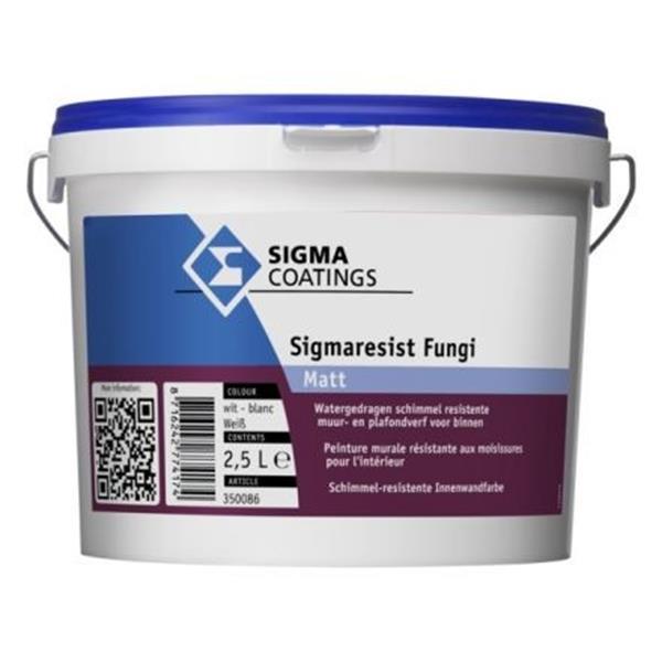Sigma Sigmaresist Fungi Matt 2,5L (RAL 9016 | Verkeerswit) Kopen ...