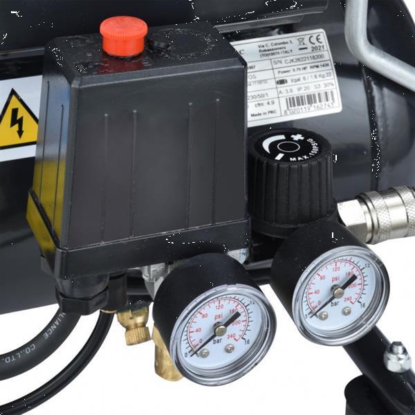 Silent / Lownoise Compressor 0,56kW 230V 8 Bar 6L Tank ZionA Kopen ...