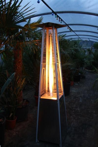 Pyramide Heater/Flame-HeaterRVS/Tuinhaard Kopen | Terrasverwarmers